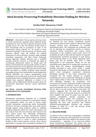 IRJET- Ideal Security Preserving Probabilistic Direction Finding for Wireless Networks | PDF