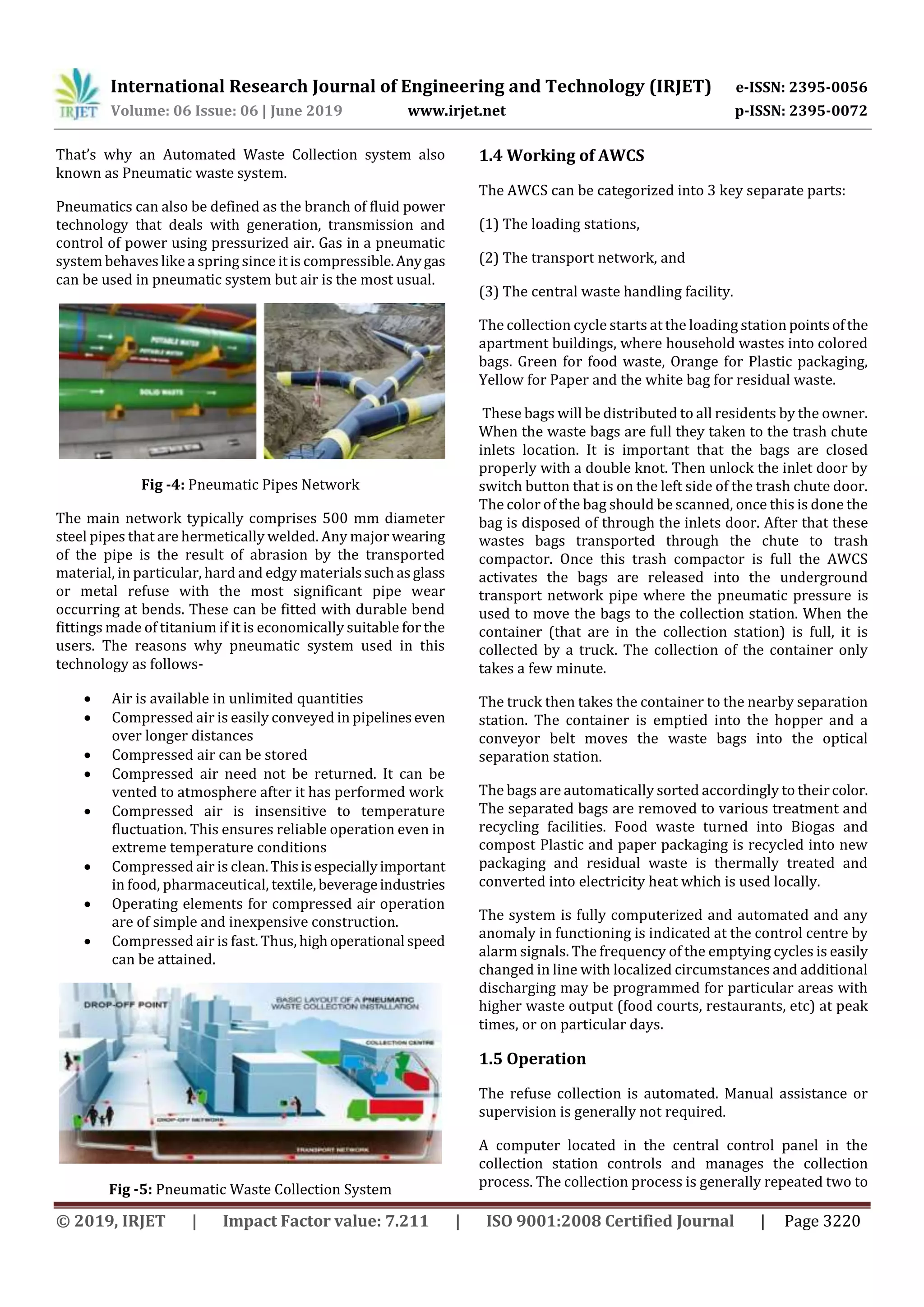 IRJET- An Automated Waste Collection System by using of Trash Chute for ...