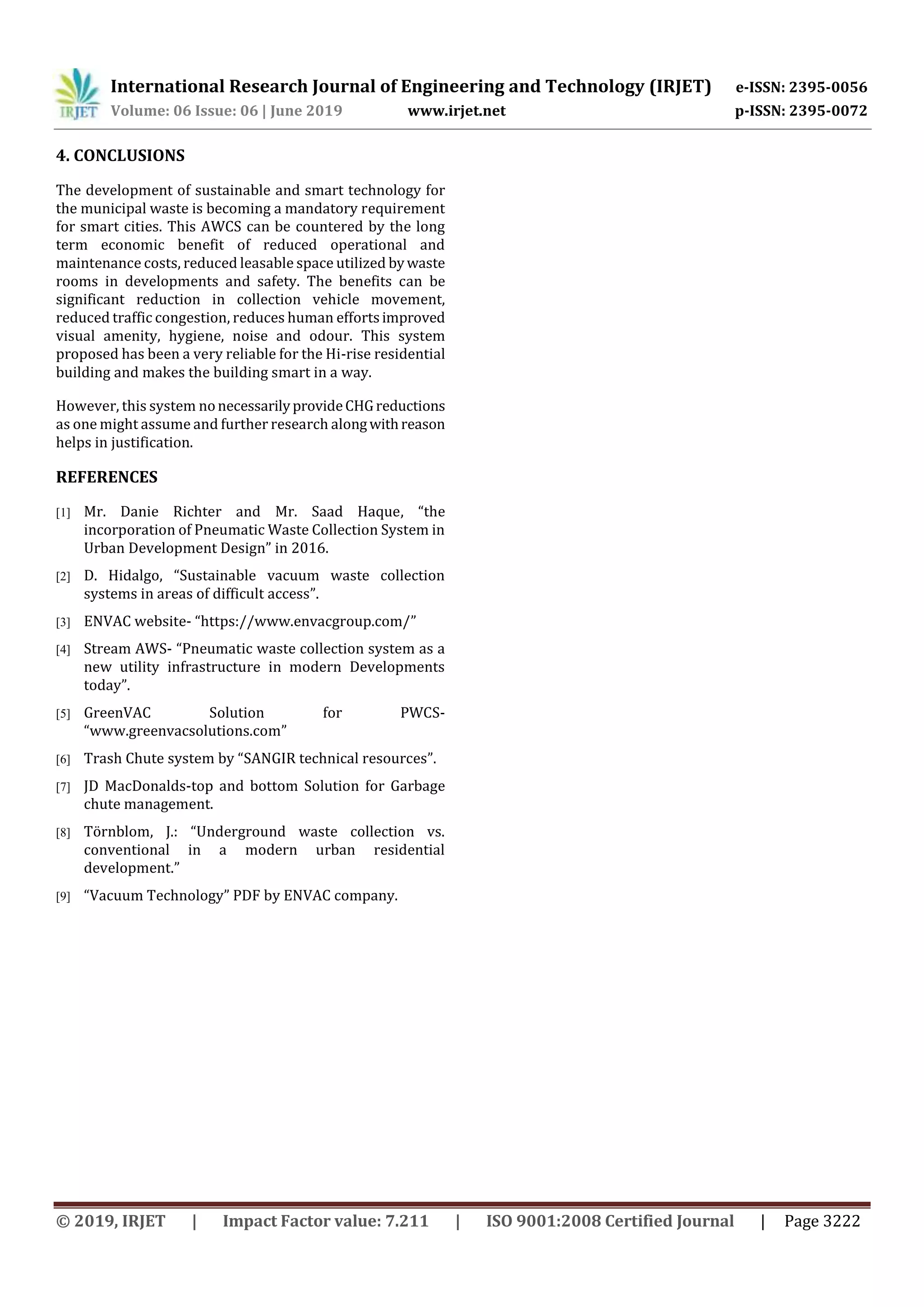 IRJET- An Automated Waste Collection System by using of Trash Chute for ...