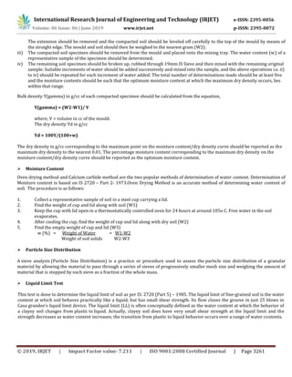 IRJET- Comparative Study between Soaked & Unsoaked Value of Soil Samples | PDF