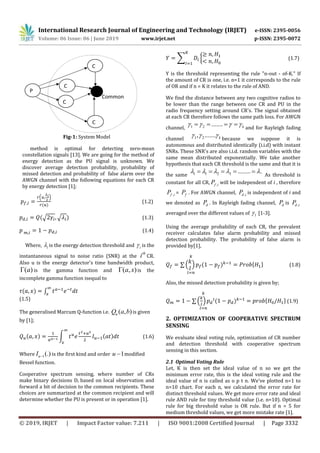IRJET- Rapid Spectrum Sensing Algorithm in Cooperative Spectrum Sensing for a Large Network | PDF