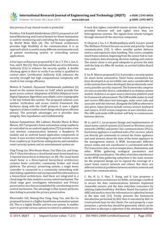 IRJET- A Survey on Secure Protocols of Communication for IoT Components in Smart Homes | PDF