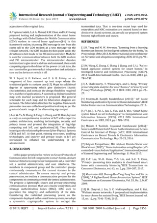 IRJET- A Survey on Secure Protocols of Communication for IoT Components in Smart Homes | PDF