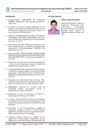 IRJET- Study of Non-Linear FE Vehicle Model using Multiple Impact Simulation | PDF