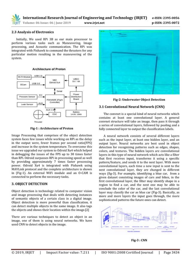 IRJET- Autonomous Underwater Vehicle: Electronics and Software Implementation of the Proton AUV ...