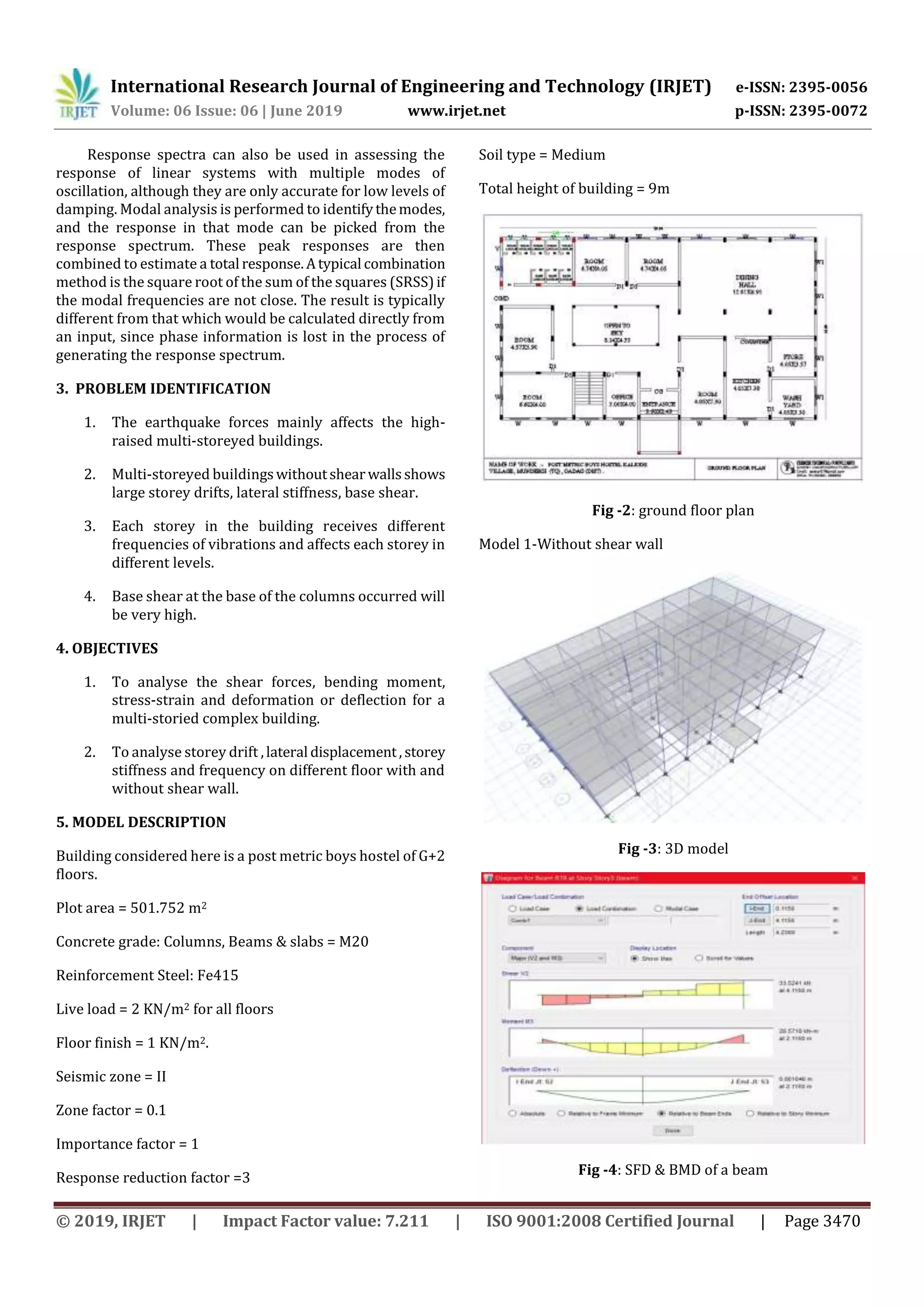 IRJET- Seismic Analysis of Multistoried Building with and without Shear Wall using ETABS | PDF