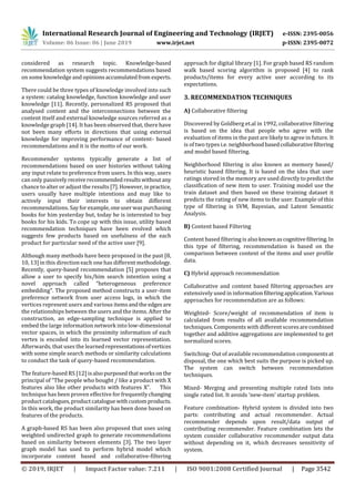 IRJET- An Integrated Recommendation System using Graph Database and QGIS | PDF