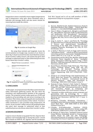 IRJET- Implementation of Smart Black Box System for Gathering the Safety Information in Vehicles ...