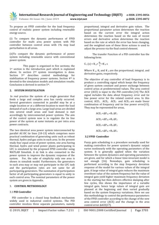 IRJET- Load Frequency Control of a Wind Integrated Power System using ...