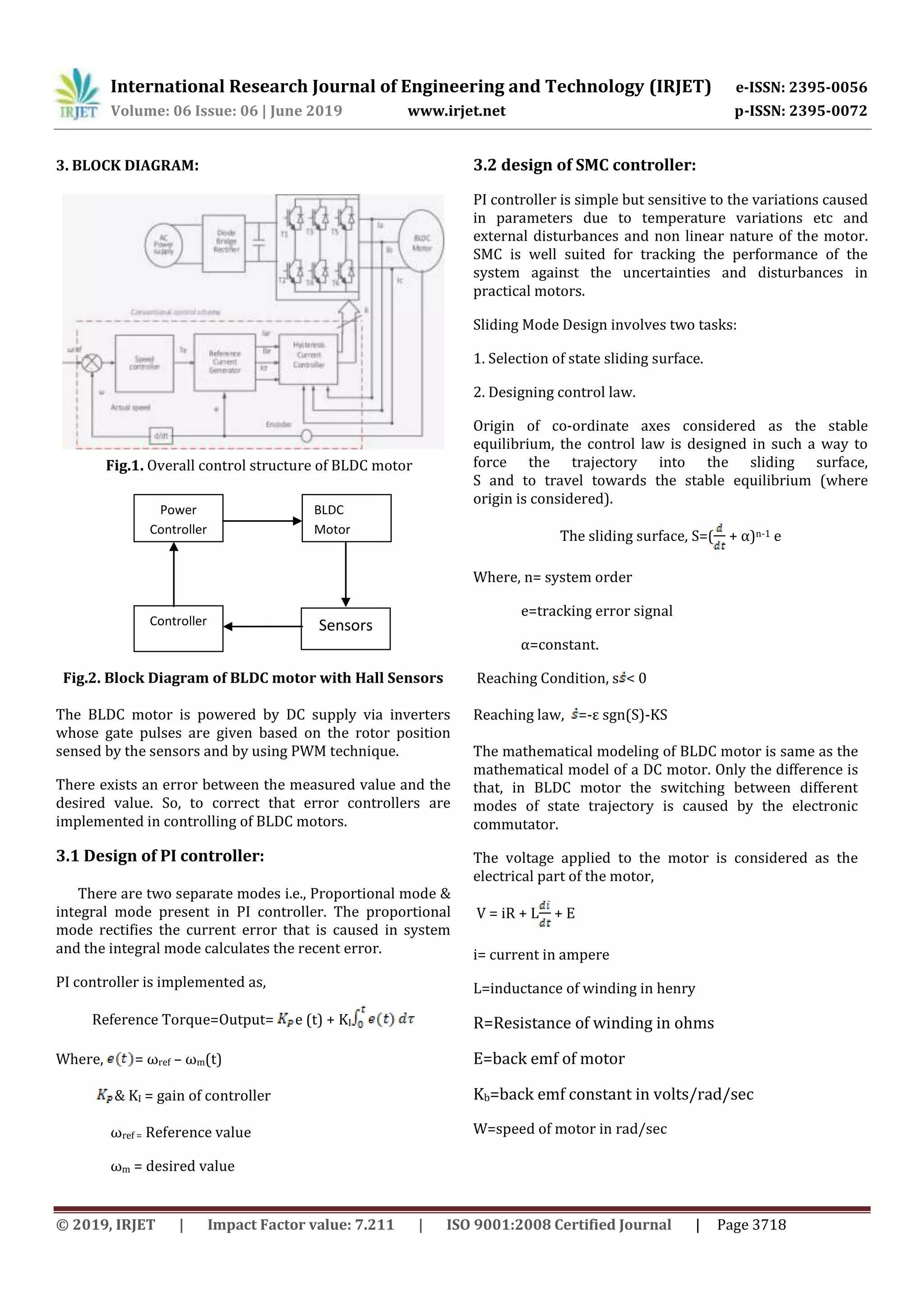 Irjet Speed Control And Minimization Of Torque Ripples In Bldc Motor Using Pi Smc And Smc Pwm