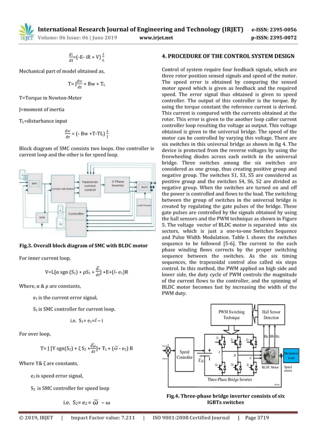 Irjet Speed Control And Minimization Of Torque Ripples In Bldc Motor Using Pi Smc And Smc Pwm