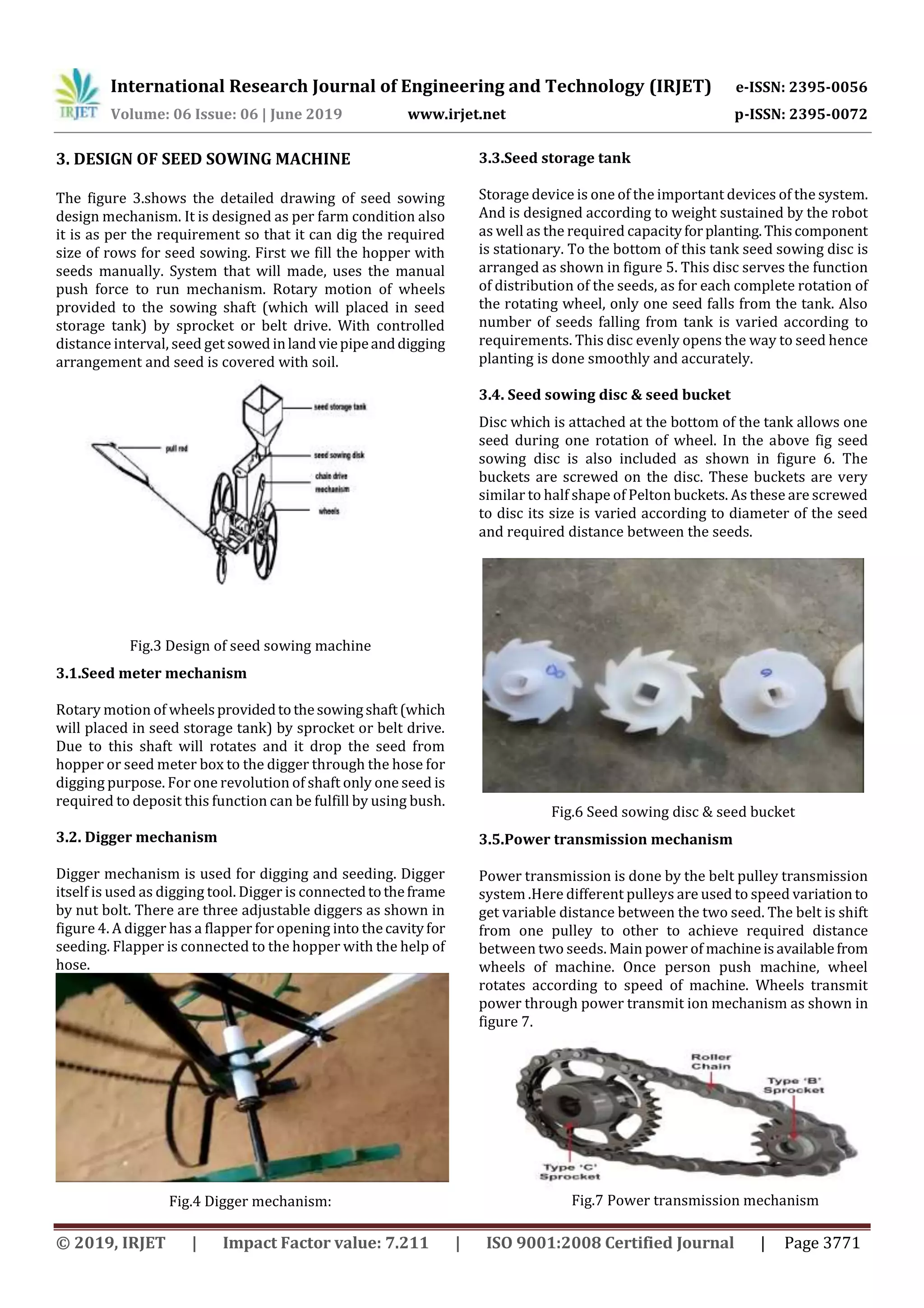IRJET- Design and Fabrication of Manually Operated Seed Sowing Machine ...