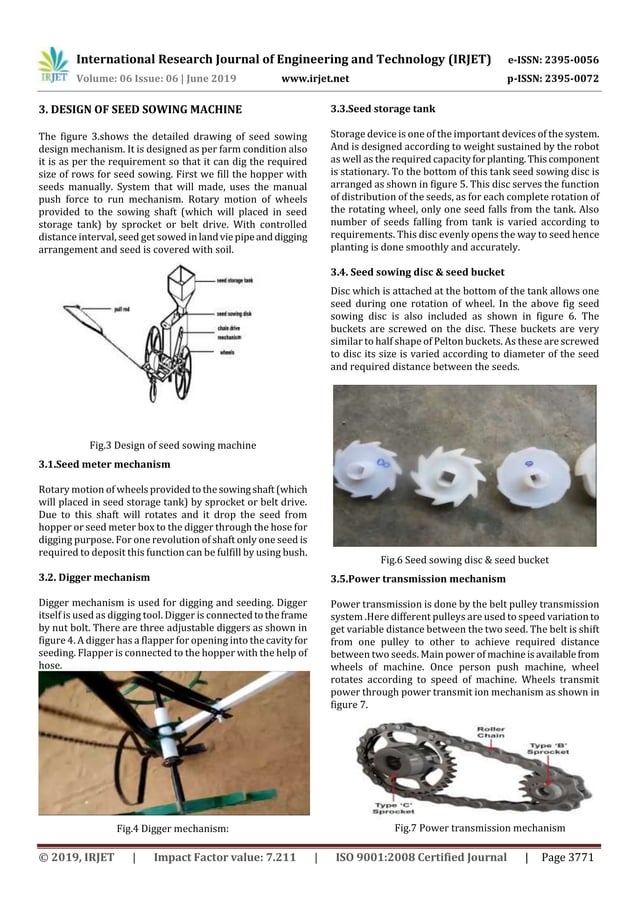 IRJET- Design and Fabrication of Manually Operated Seed Sowing Machine ...