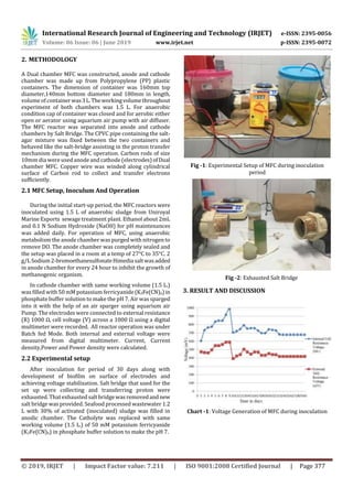 IRJET- Bioelectricity Production from Seafood Processing Wastewater using Microbial Fuel Cell | PDF