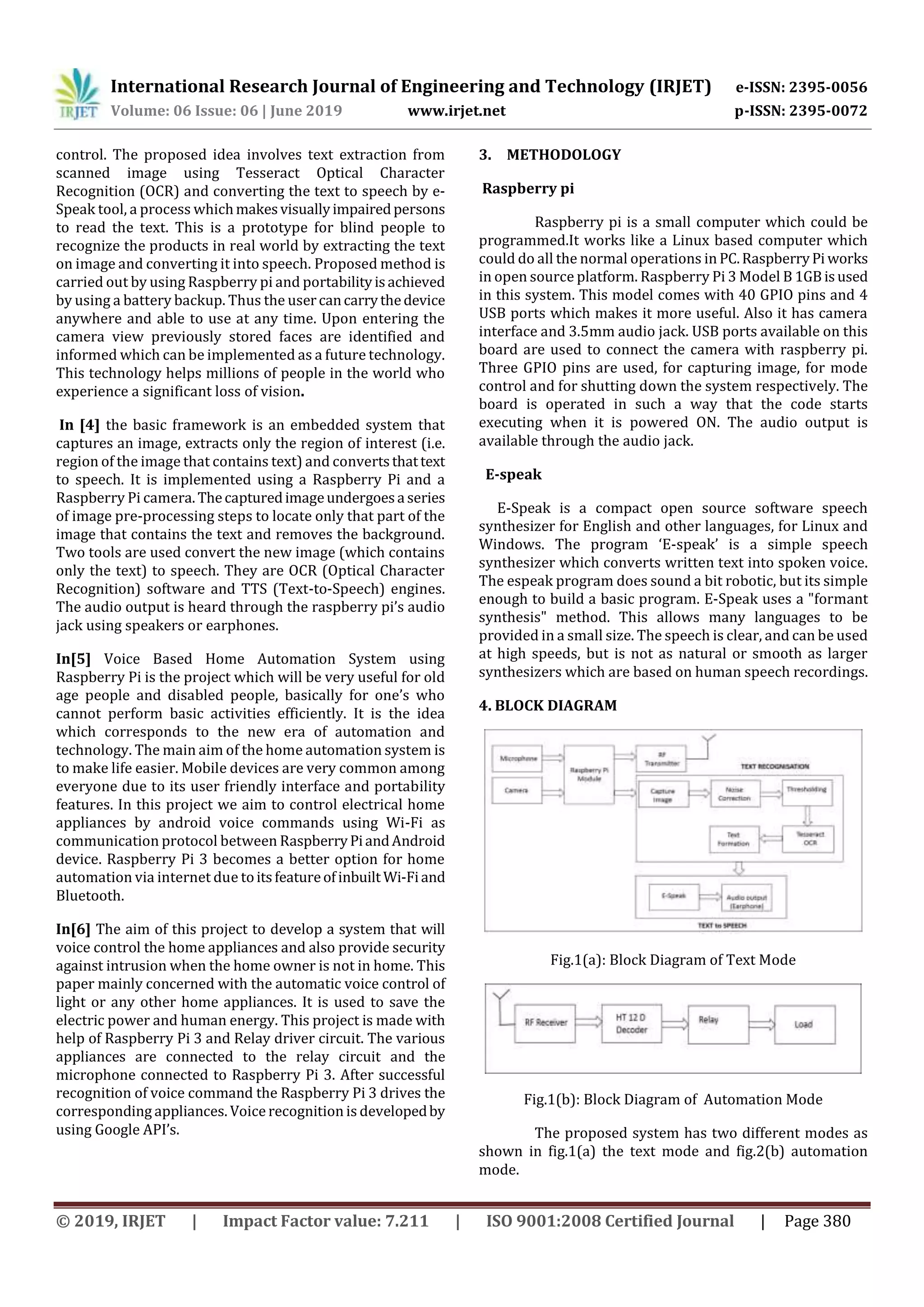 IRJET- Voice Assisted Text Reading and Google Home Smart Socket Control System for Visually ...