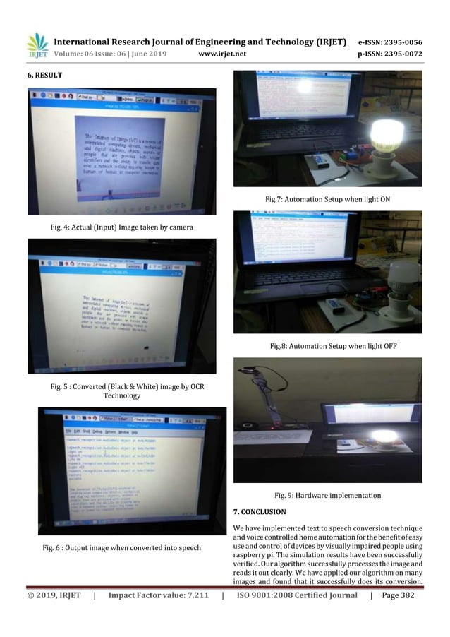 IRJET- Voice Assisted Text Reading and Google Home Smart Socket Control System for Visually ...