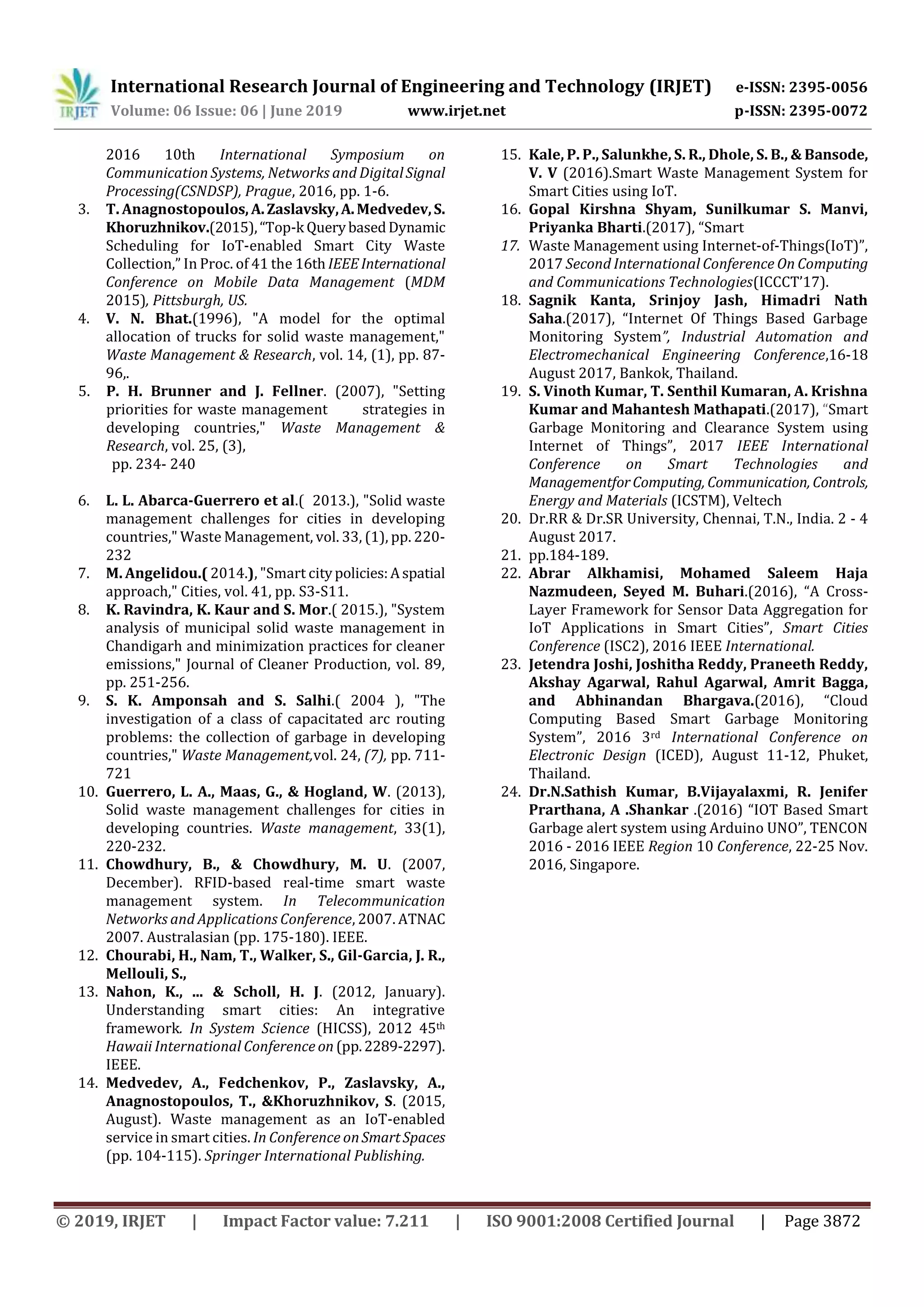 IRJET- Waste Management System with Thingspeak | PDF