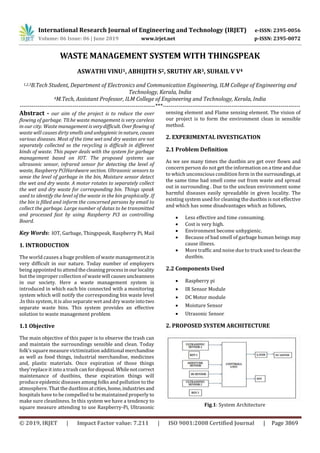 IRJET- Waste Management System with Thingspeak | PDF
