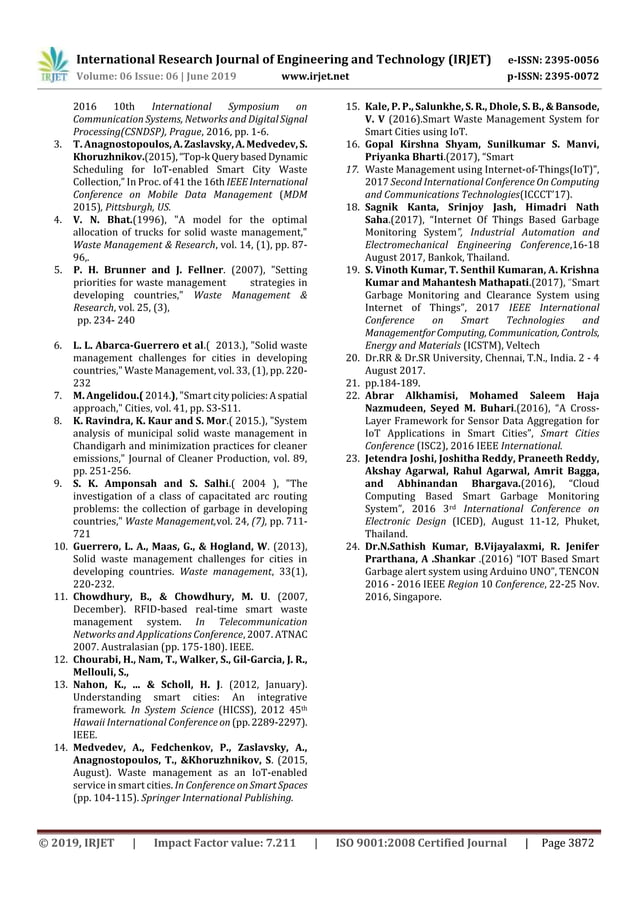 IRJET- Waste Management System with Thingspeak | PDF