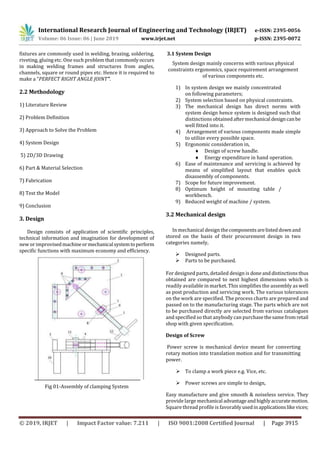 IRJET- Design and Modification in Clamping System | PDF
