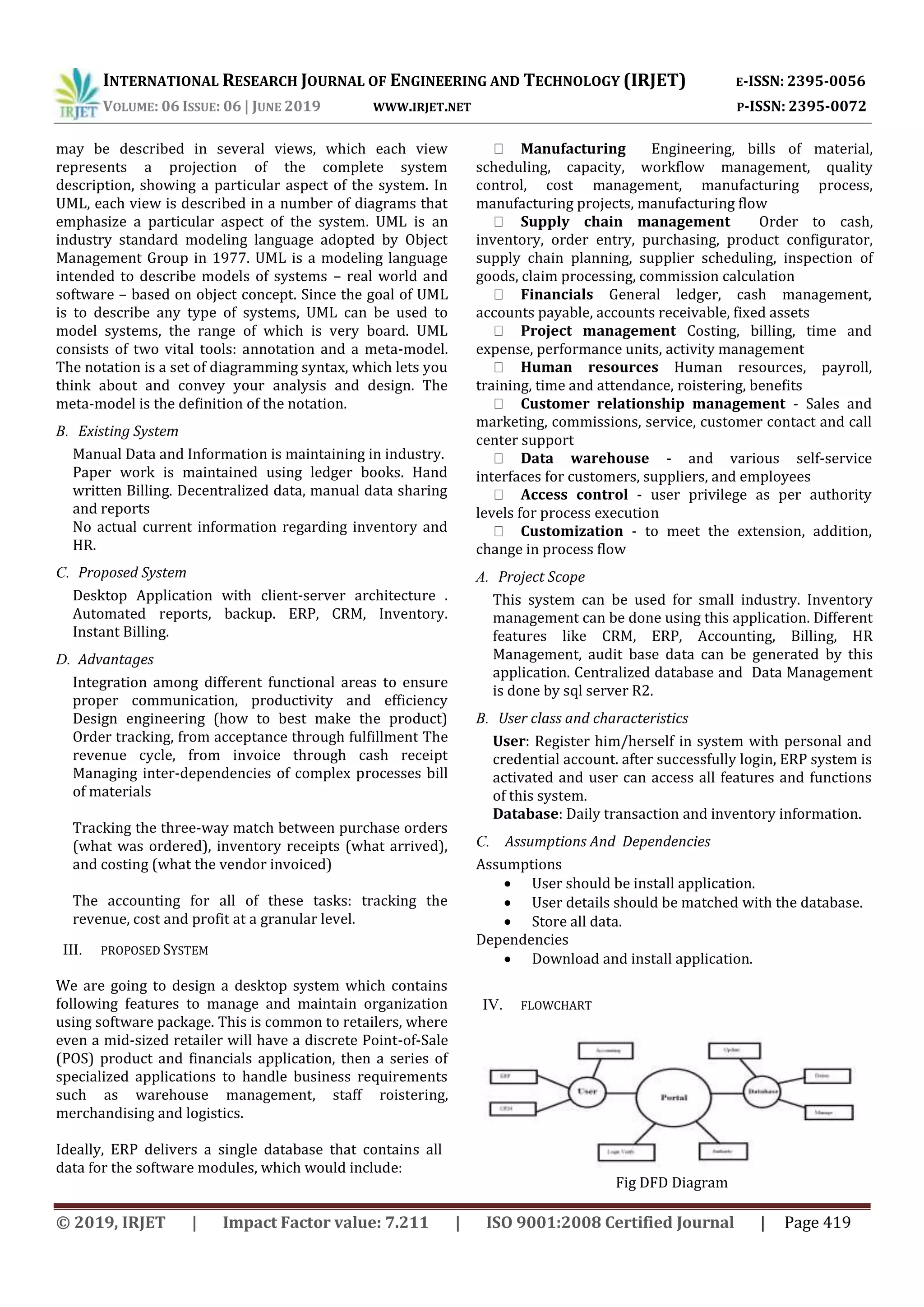 IRJET- Smart Industry ERP | PDF | Computing | Technology & Computing