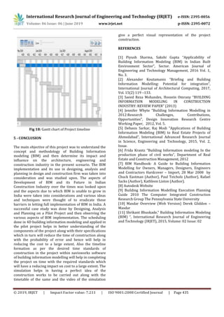 IRJET- Building Information Modeling in AEC Industry with its Implementation and Execution on a ...