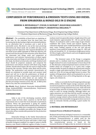 IRJET- Comparison of Performance & Emission Tests using Bio Diesel from ...