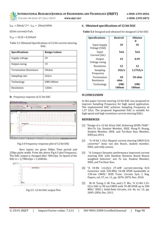 IRJET- Design and Simulation of 12-Bit Current Steering DAC | PDF