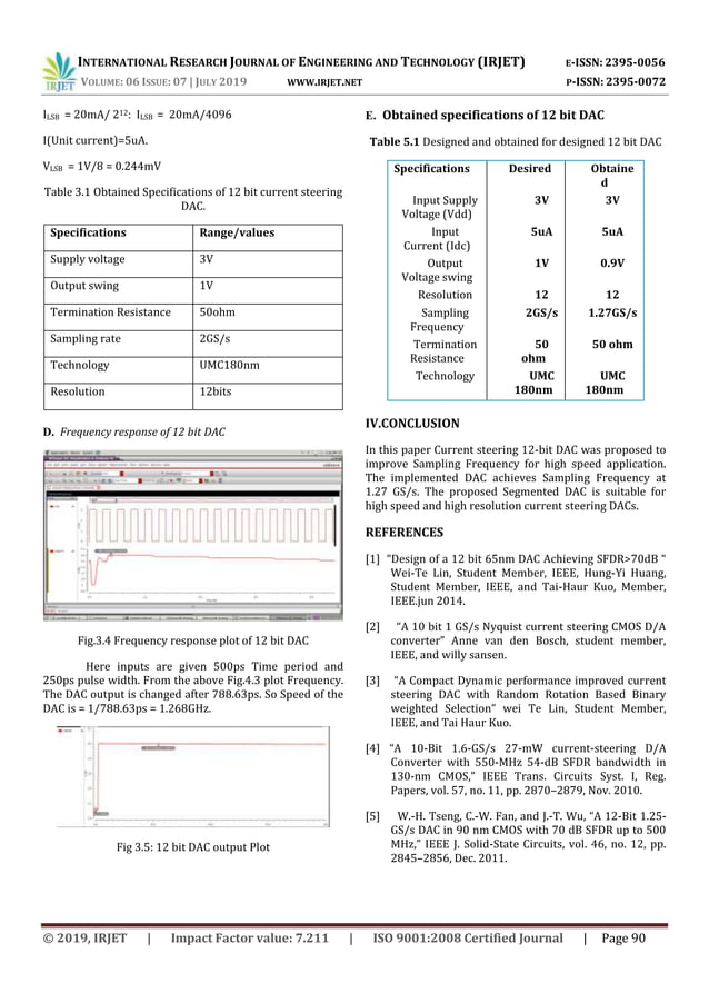 IRJET- Design and Simulation of 12-Bit Current Steering DAC | PDF | Digital Audio | Computer ...