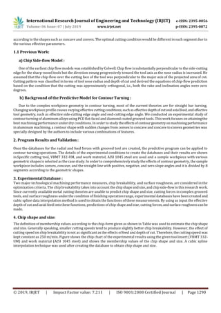 IRJET- Manufacturing Technology: Optimization of Machining Performance ...