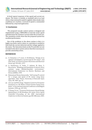 IRJET- Control of DC Motor by Cascaded Control Method | PDF
