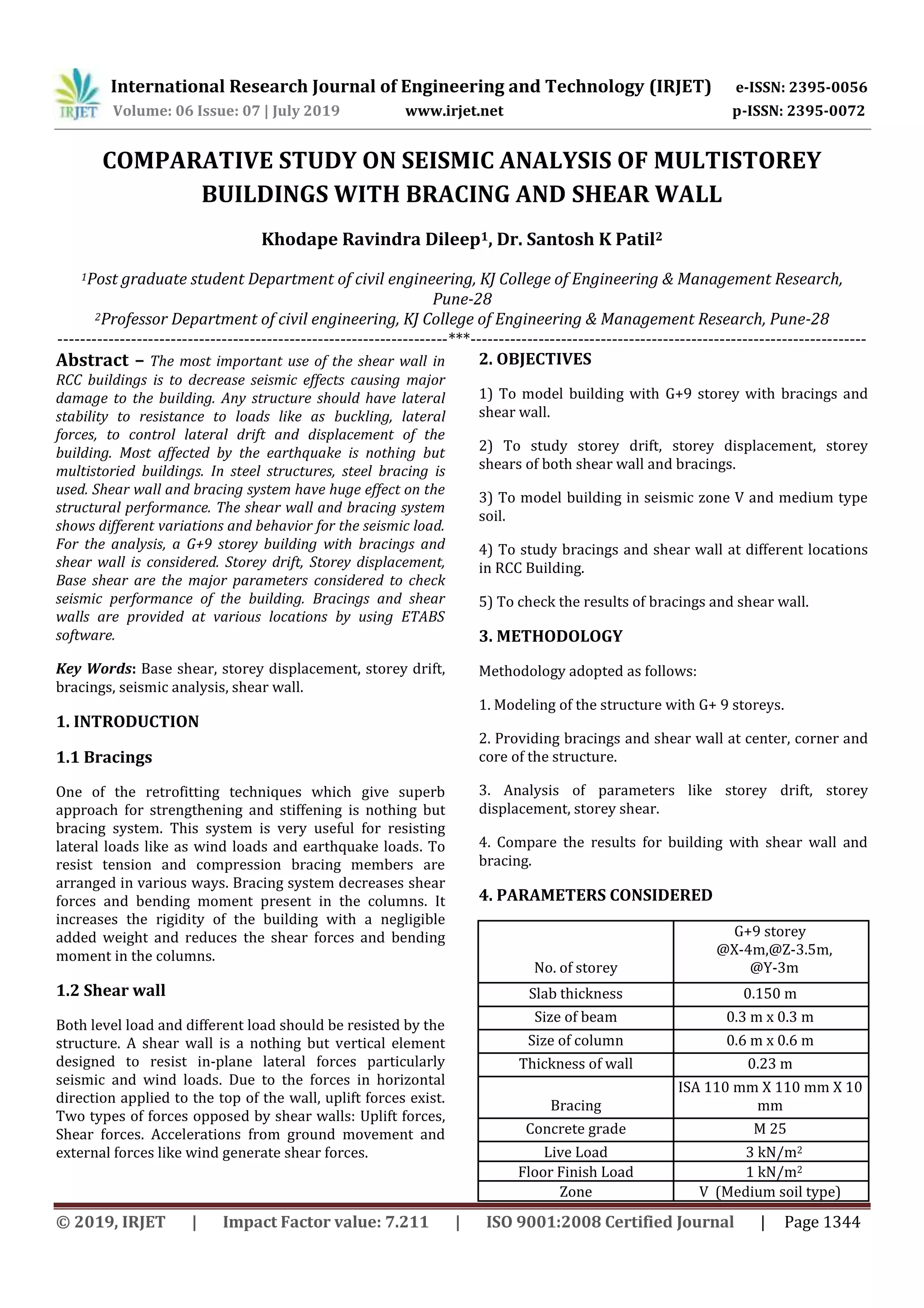 IRJET- Comparative Study on Seismic Analysis of Multistorey Buildings ...