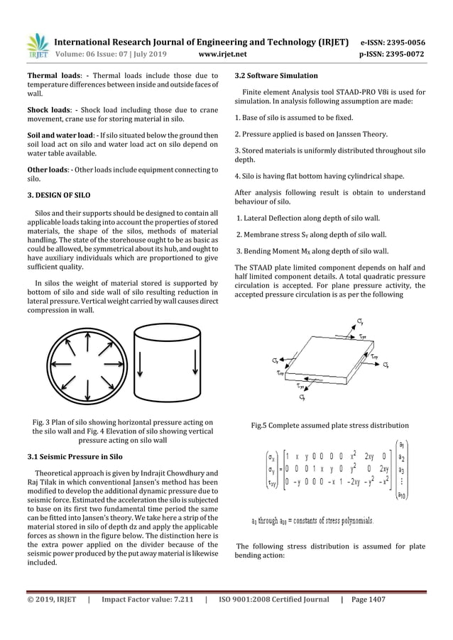 IRJET- Dynamic Analysis of Rectangular and Circular RCC Silos | PDF