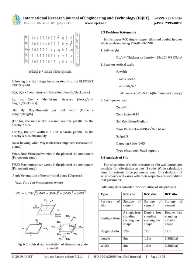 IRJET- Dynamic Analysis of Rectangular and Circular RCC Silos | PDF