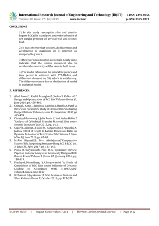 IRJET- Dynamic Analysis of Rectangular and Circular RCC Silos | PDF
