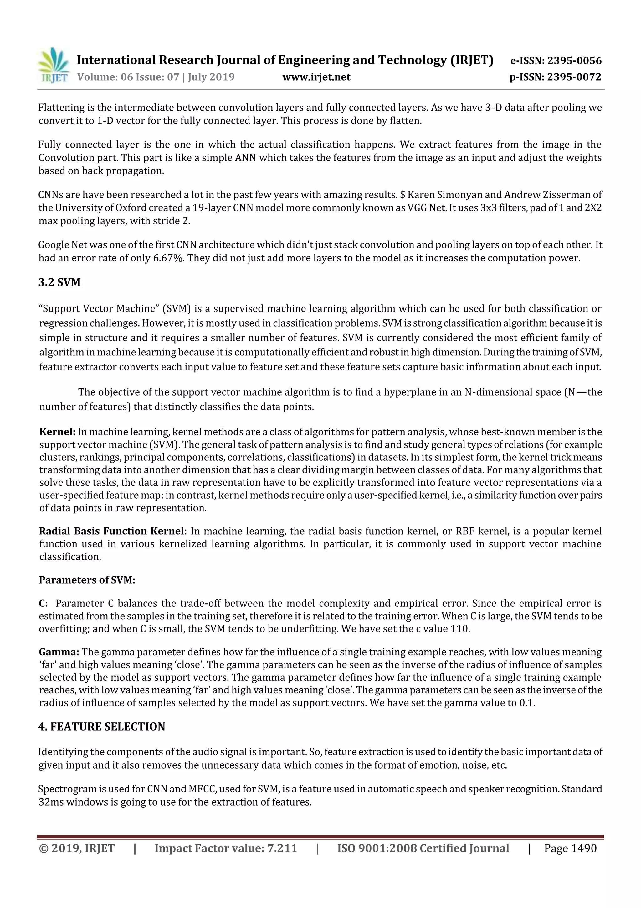 IRJET- Implementing Musical Instrument Recognition using CNN and SVM | PDF
