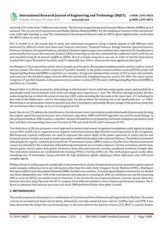 IRJET- Implementing Musical Instrument Recognition using CNN and SVM | PDF