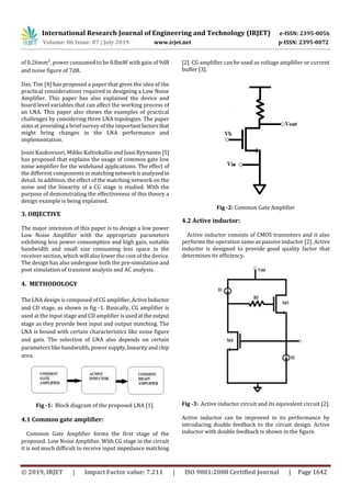 IRJET- Analysis of Low Noise Amplifier using 45nm CMOS Technology | PDF