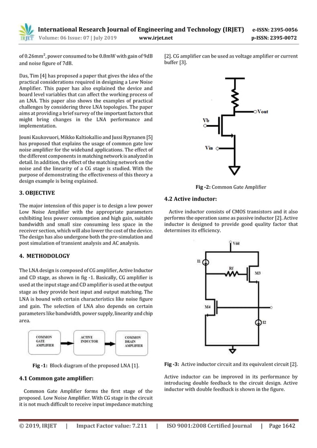 IRJET- Analysis of Low Noise Amplifier using 45nm CMOS Technology | PDF