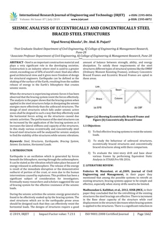 IRJET- Seismic Analysis of Eccentrically and Concentrically Steel Braced Steel Structures | PDF