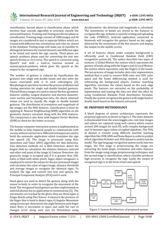 IRJET- Gesture Recognition for Indian Sign Language using HOG and SVM | PDF