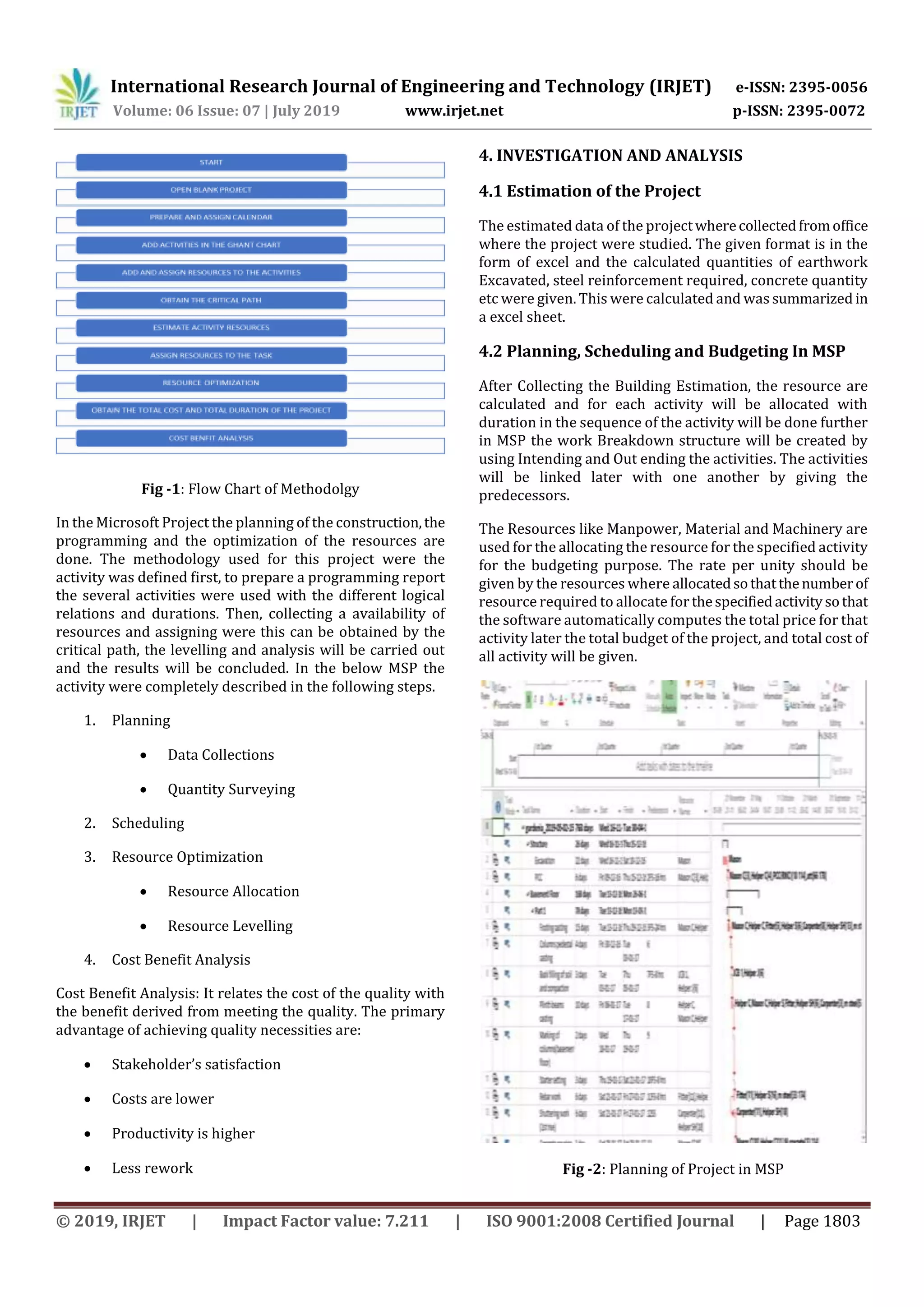 IRJET- Planning and Scheduling for a Multi-Storied Building using MS-Project | PDF ...