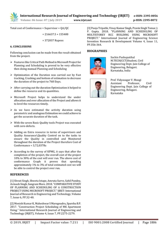 IRJET- Planning and Scheduling for a Multi-Storied Building using MS-Project | PDF