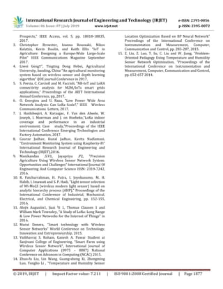 IRJET- Smart Agriculture Solution using Lora and IoT | PDF | Agriculture | Industries