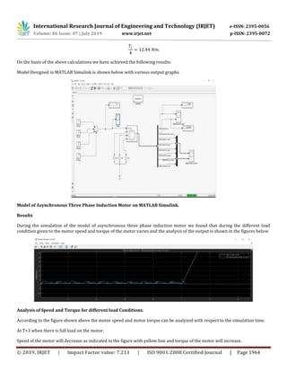 IRJET- Design, Implementation & Analysis of Three Phase Asynchronous Induction Motor using ...