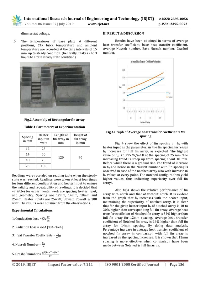 IRJET- Development of Energy Efficient Heat Sink by Augmentation of Natural Convection Heat ...