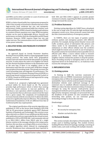 IRJET- Secure and Efficient Transmission Mechanism for Emergency Data in Vehicular Ad Hoc ...