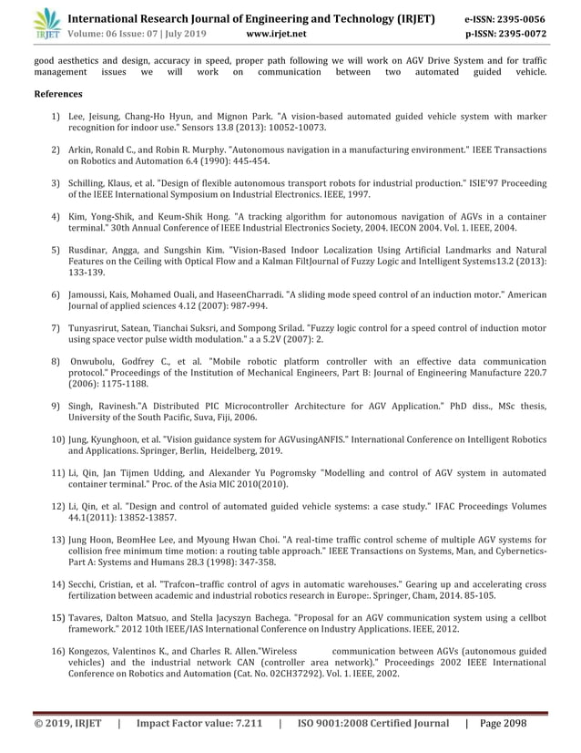 IRJET- Automated Guided Vehicle Design Methodology - A Review | PDF | Auto Navigation Systems ...