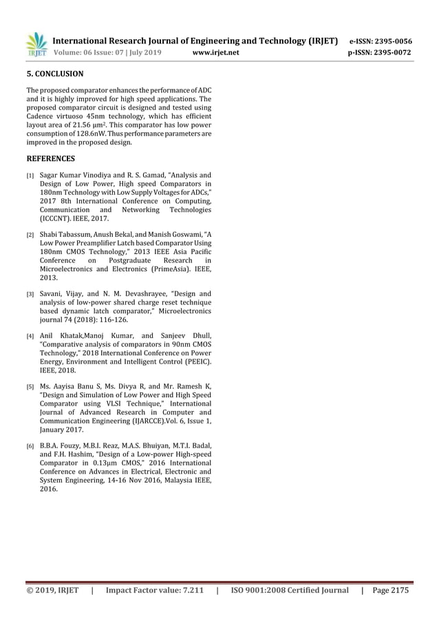 IRJET- Design and Implementation of High Speed, Low Power Charge Shared Reset Method based ...