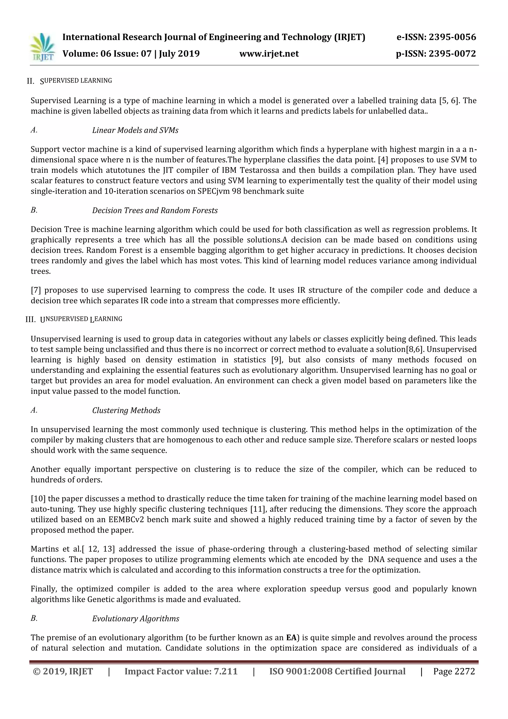 IRJET- Machine Learning Techniques for Code Optimization | PDF